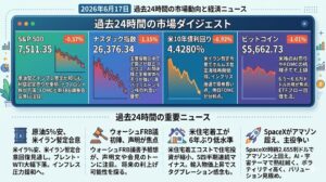 2026年6月17日 過去24時間の市場動向と経済ニュース｜AI TRUST｜賢く生きるための経済金融メディア